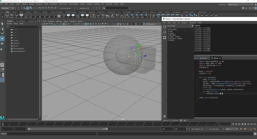 Maya C++ / Python API: Collision Deformer – NAZMI YAZICI – SENIOR RIGGING TD